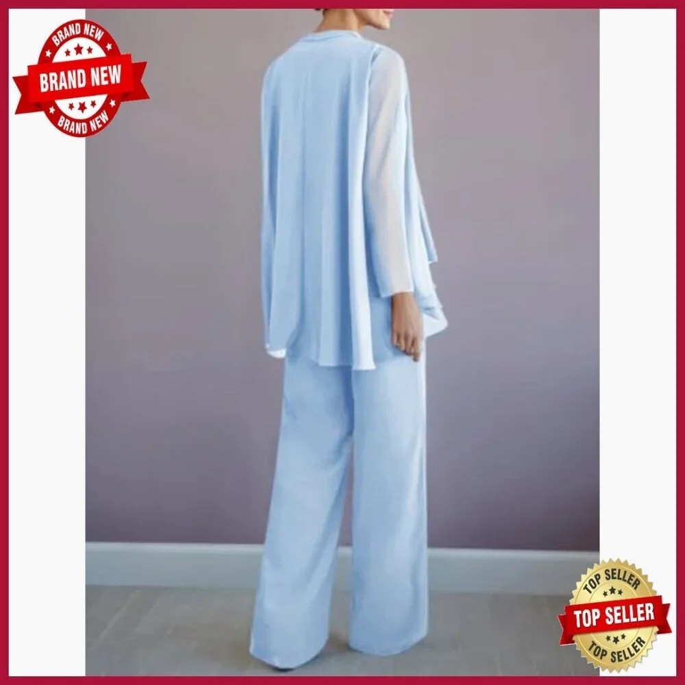 Pants & Jumpsuits | Lace Pant Suit Set Formal Wedding Outfit Mother Of ...